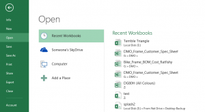 Excel 2013 - Backstage View - Chimpytech