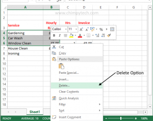 Excel 2013 - Deleting & Moving Data - Chimpytech